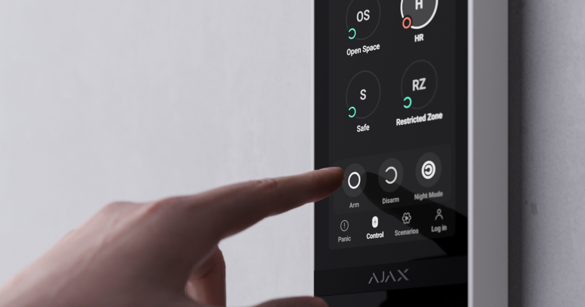 Ajax Systems – KeyPad TouchScreen Jeweller – Wireless keypad – GSA25 ...