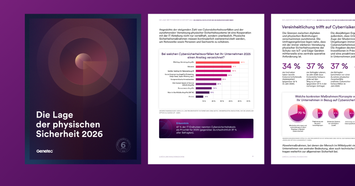 Genetec: Report zur Lage der physischen Sicherheit 2026 • GIT ...